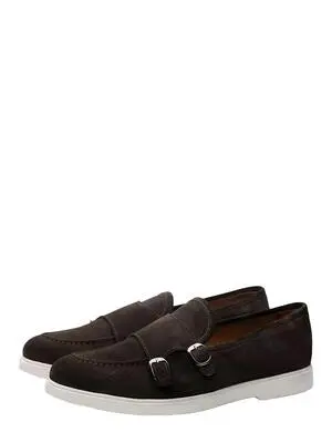 POCHE PARIS Buckle Monk Shoes - Brown