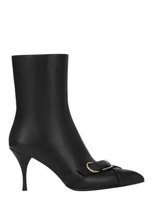 POTAMY Leather Ankle Boots - Black
