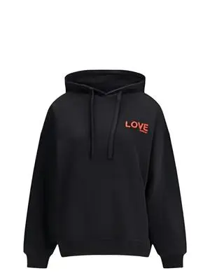 Fiorucci Kissing Angels Love Print Hoodie - Black