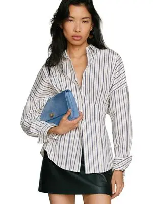 REFORMATION Vanta Shirt - Blue