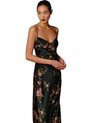 REFORMATION Neva Silk Maxi Dress Ballad
