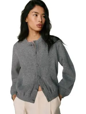 REFORMATION Cobel Regenerative Wool Cardigan - Grey