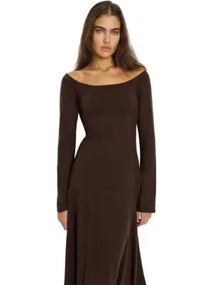 REFORMATION Lucca Knit Dress - Brown