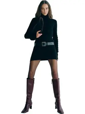 REFORMATION Claudette Knee Boot Ruby Leather