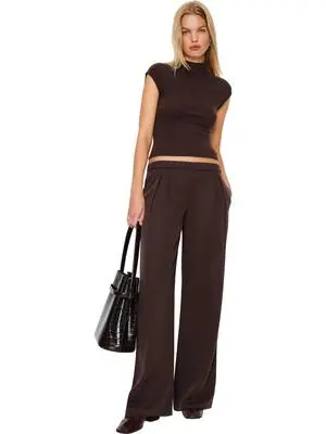 REFORMATION Petites Marion Low Rise Pant Black Currant