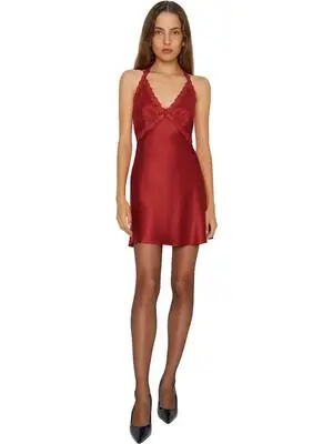 REFORMATION Monica Silk Dress - Red