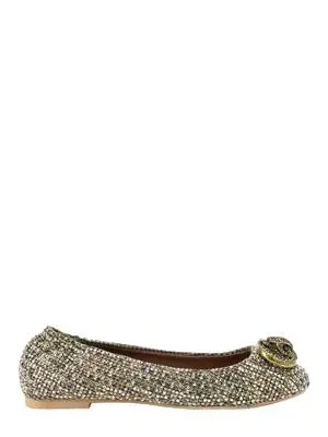 Kurt Geiger Crystal Embellished Ballerinas - Gold