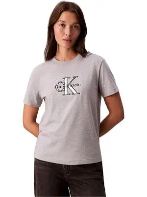 Calvin Klein Printed Classic T-shirt - Grey Heather