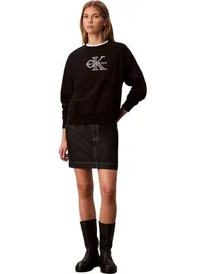 Calvin Klein Fleece Relaxed Fit Sweatshirt - Black