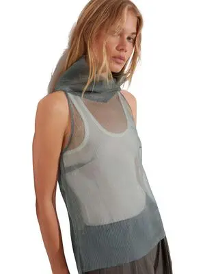 RAT & BOA Amber Organza Top - Grey