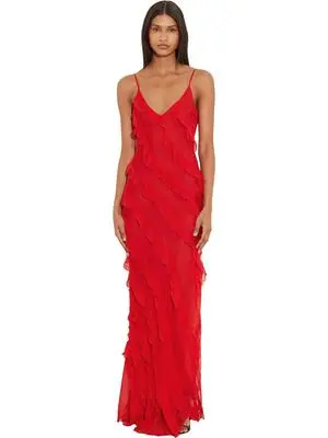RAT & BOA Cecelia Floor Length Dress - Red