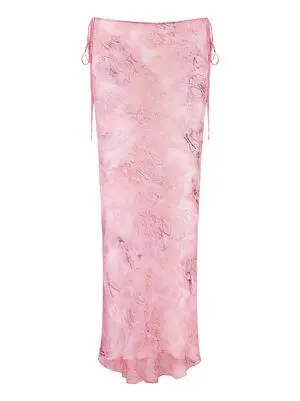 RAT & BOA Cobra Crinkle Viscose Maxi Skirt - Pink