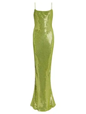 RAT & BOA Gina Maxi Slip Dress - Green
