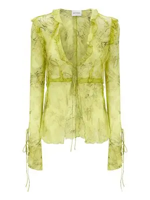 RAT & BOA Cobra Ruffle Blouse - Green