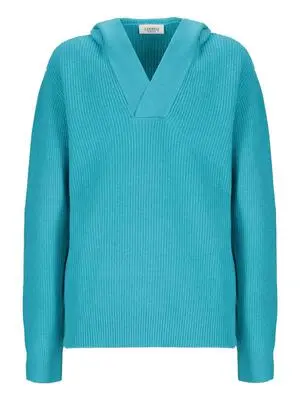 LANEUS Merino Wool And Cashmere Blend Sweater - Blue