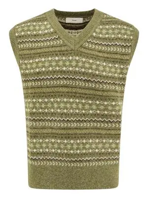 DUNST DUNST Crafted Vest Green