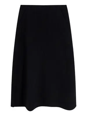 R2W Catran Midi Wool And Cashmere Skirt - Black