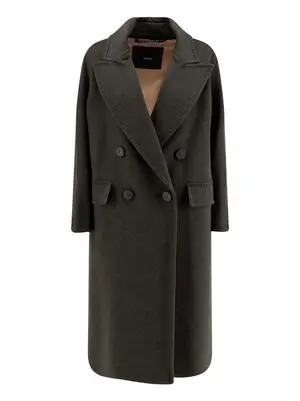 Max Mara Angus Alpaca And Cashmere Coat - Grey