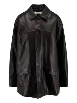 TONYWACK Long Padded Leather Jacket
