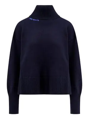 Axel Arigato Wool Blend Turtleneck Sweater - Blue