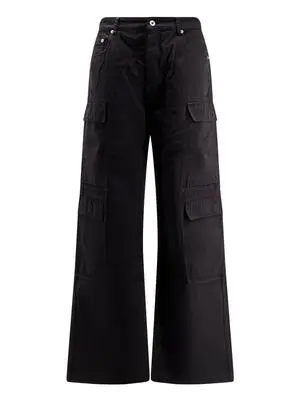Rick Owens Double Cargo Organic Cotton Trousers - Black