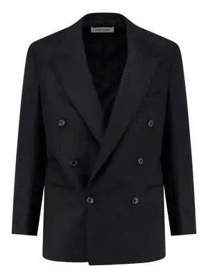 TONYWACK Tailored Wool Blend Double-Breasted Blazer