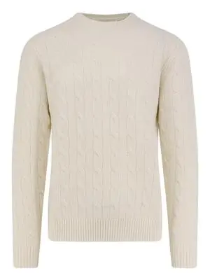 MC2 SAINT BARTH Regent Braid Wool Sweater - White