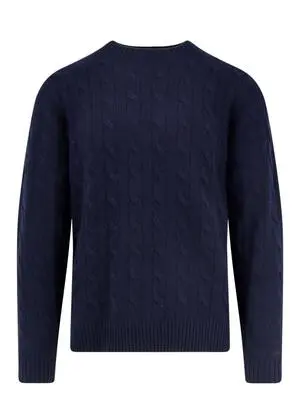 MC2 SAINT BARTH Regent Braid Wool Sweater - Blue