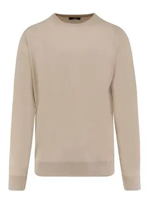 Alpha Studio Silk And Cashmere Crewneck Sweater - Beige