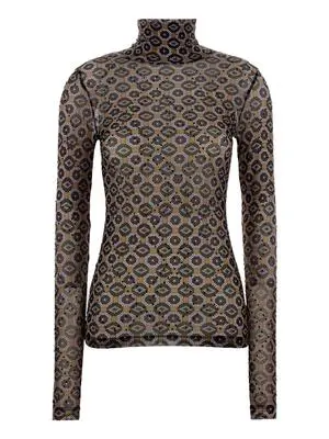 Dries Van Noten Hoyser Top With Sequins - Brown