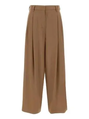 Max Mara Virgin Wool Trousers - Brown