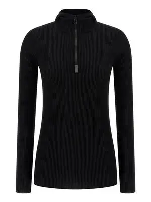 Brunello Cucinelli Cashmere Blend Turtleneck Sweater - Black