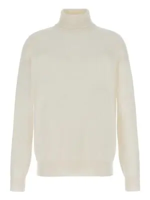 Brunello Cucinelli Cashmere Turtleneck Sweater - White