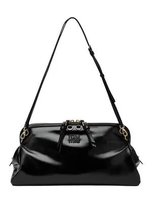 Miu Miu Leather Shoulder Bag - Black