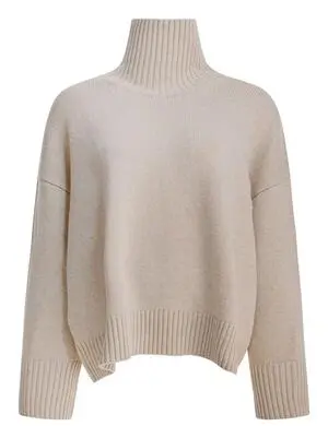 Soeur William Merino Wool Turtleneck Sweater - White