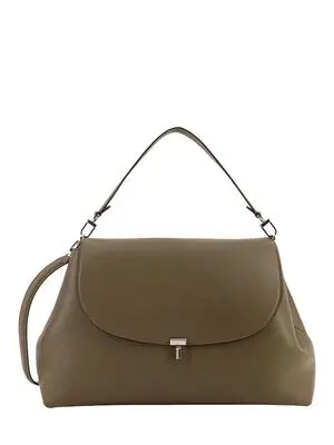 TOTÊME T-lock Leather Shoulder Bag - Green