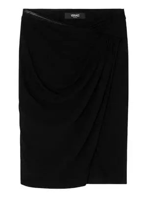 Versace Stretch Viscose Midi Skirt - Black