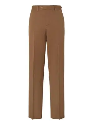 Fendi Virgin Wool Trousers - Brown