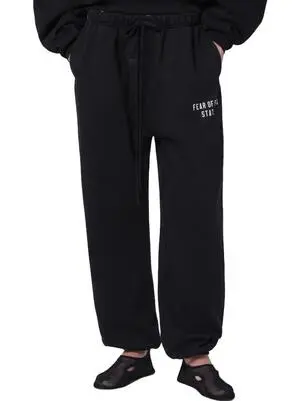 Fear Of God Jogging Trousers With Logo - Black
