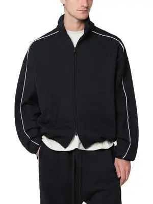 Fear Of God Zip Sweatshirt With Embroidered Logo Black