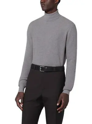 Tagliatore Virgin Wool Turtleneck Sweater - Beige