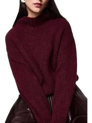 MARC CAIN Cozy Jumper Knitted In Germany - Bright Maroon