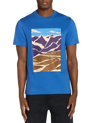 Moncler Graphic Tee - Bright Blue