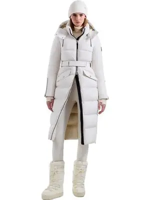 Rudsak Long Down Parka With Belt - White