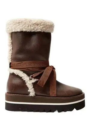 Stella McCartney Vegan Plush-lined Platform Snow Boots - Natural