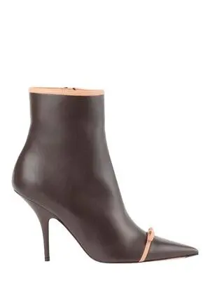 FERRAGAMO Pointed Ankle Boots With Bow Detail - Natural