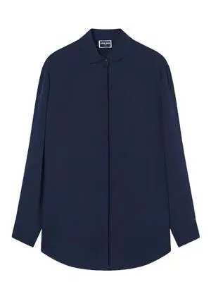 Giorgio Armani Triple Silk Georgette Shirt - Blue