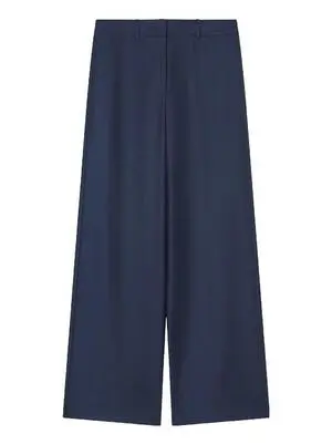 Giorgio Armani Wide-leg Cashmere Flannel Trousers - Blue