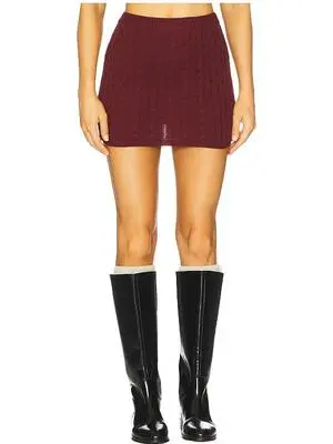 SEVEN WONDERS Katarina Mini Skirt Black Cherry