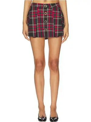 Majorelle Shane Mini Skirt - Black & Red Plaid